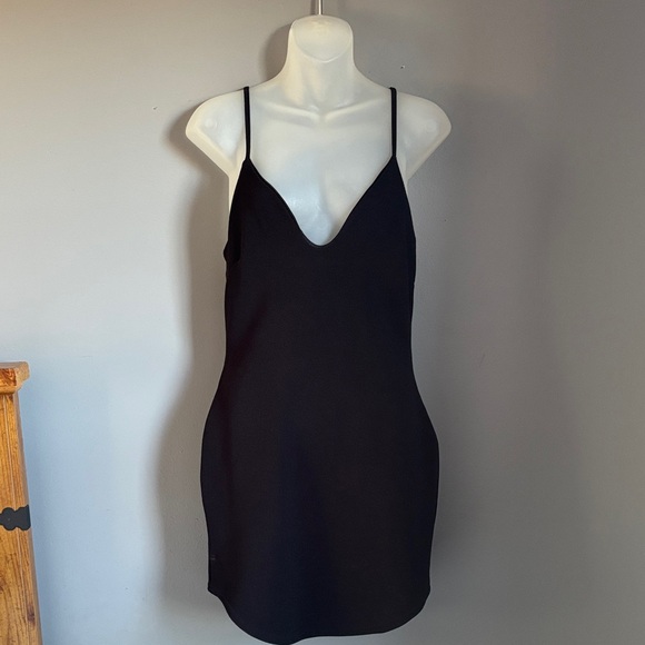 Missguided | Dresses | Missguided Black Dress With Spaghetti Straps Sz ...